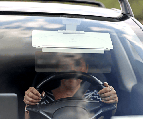The ADDVISOR | Independent Car Sun Visor | 2-Direction Sun Protection™