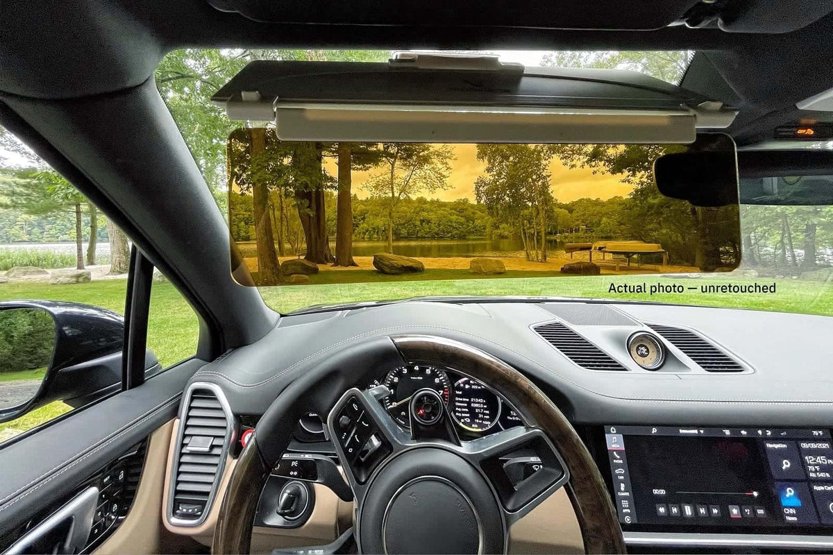 The ADDVISOR Plus | Shade + Polarized Tinted Sun Visor| Car/Truck/SUV